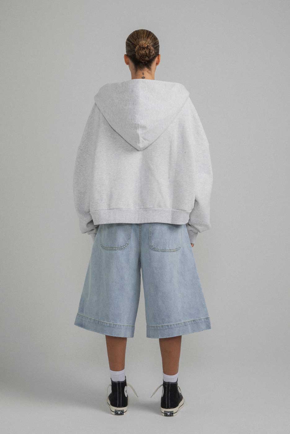 ZIP RECTANGLE HOODIE in ASH GREY – Elwood Clothing
